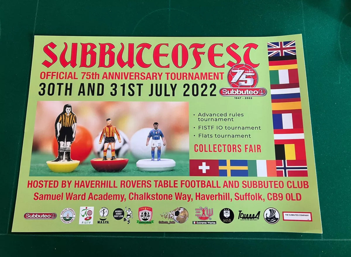 Subbuteofest 22 A2 Poster – Wobbly Hobby Shop